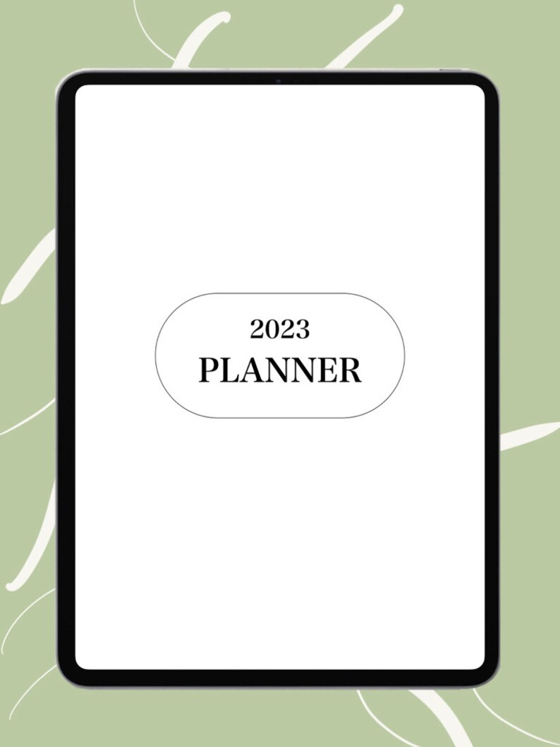 2023 Minimalist Dated Goodnotes Digital Planner Complete Monthly ...