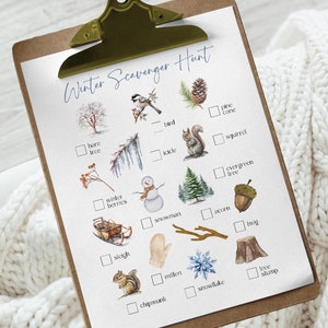 Winter Scavenger Hunt Activity for Kids Winter Activity for Children ...