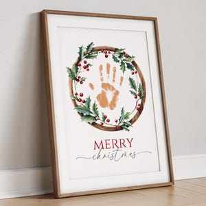 Christmas Handprint Art Printable Footprint Craft Christmas Activity ...