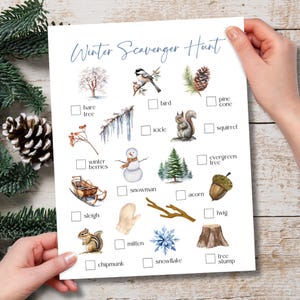 Winter Scavenger Hunt Activity for Kids Winter Activity for Children ...