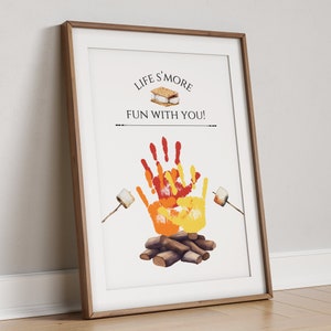 Smore Handprint Art Printable Kids Craft Campfire Keepsake DIY Gift ...