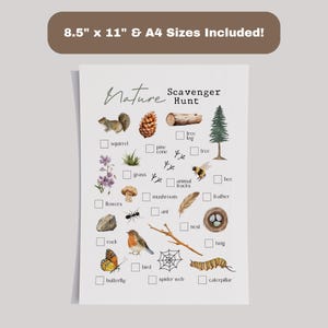 Nature Scavenger Hunt Printable Outdoor Activity for Kids Educational ...