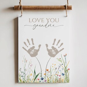 Child Handprint Art Gift to Grandma Toddler Activity Handprint Craft ...