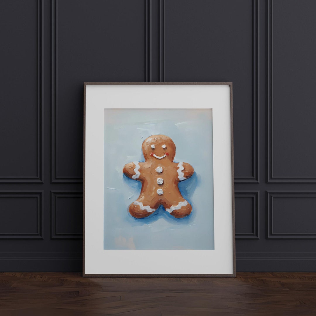 Pastel Gingerbread Wall Art Printable Christmas Wall Art - Etsy