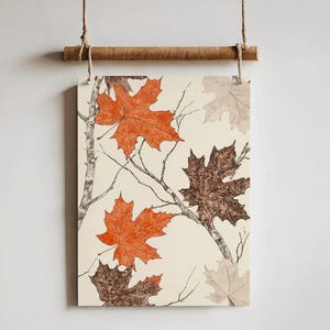 Autumn Leaves Wall Art Printable Fall Wall Art Autumnal Wall Art Fall ...