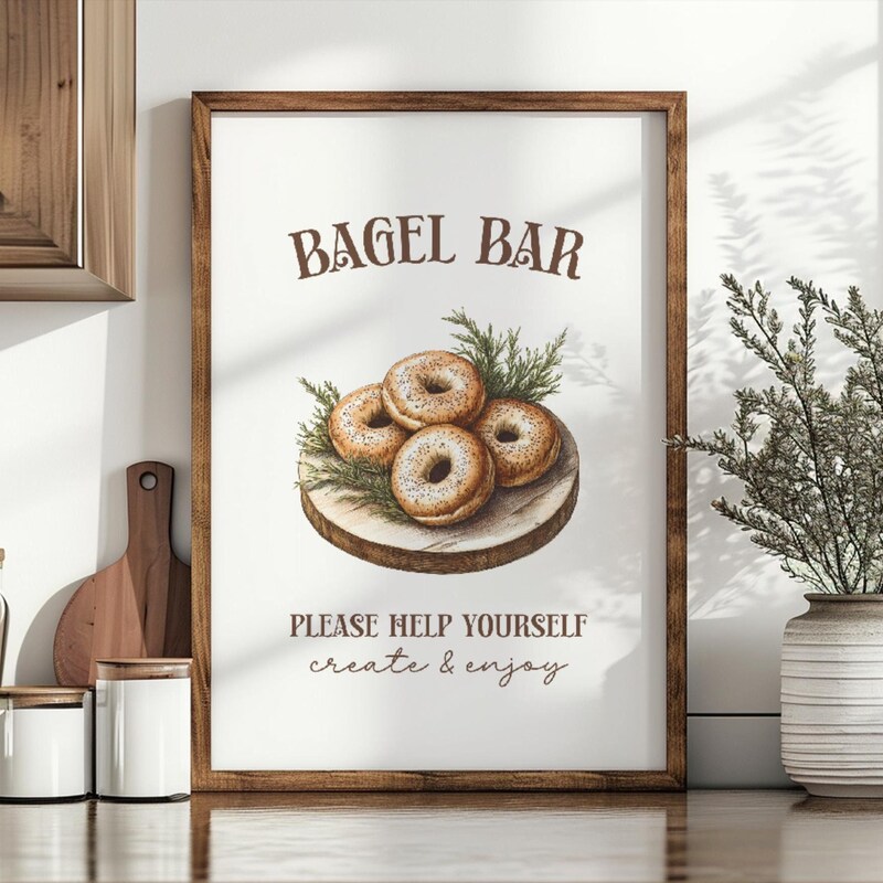 Bagel Bar Sign - Etsy