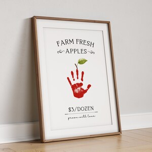 Handprint Art Printable Apple Handprint Craft Kids Activity Child ...