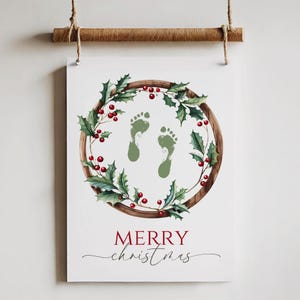 Christmas Handprint Art Printable Footprint Craft Christmas Activity ...