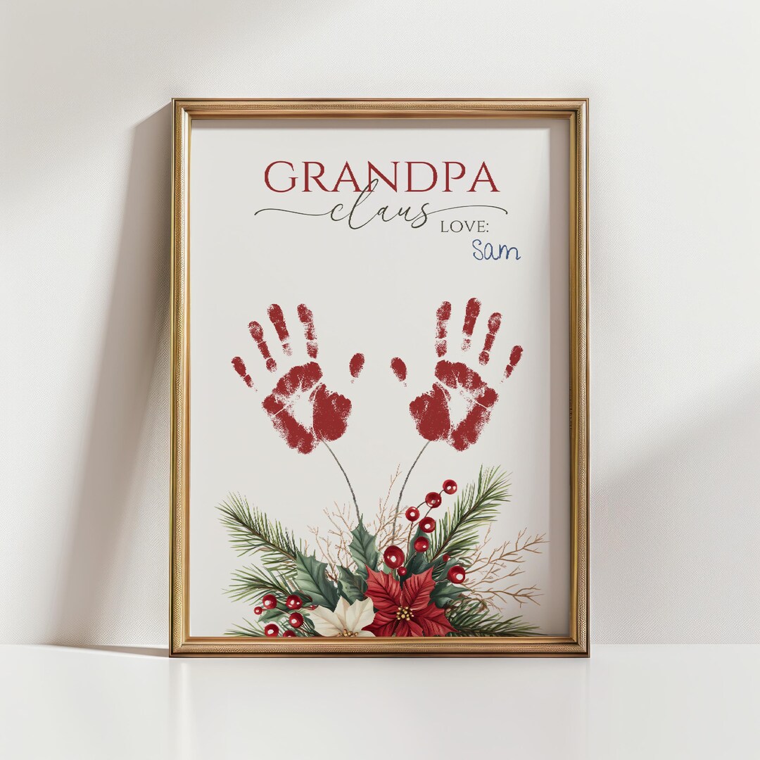 Handprint Craft Christmas Activity for Toddler Printable Christmas ...