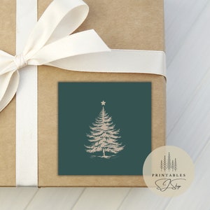 Printable Christmas Gift Tags Square Gift Tags Present Tag - Etsy Canada