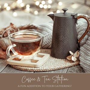 Coffee & Tea Sign Printable Hot Coffee Tea Bar Table Sign Buffet Sign ...