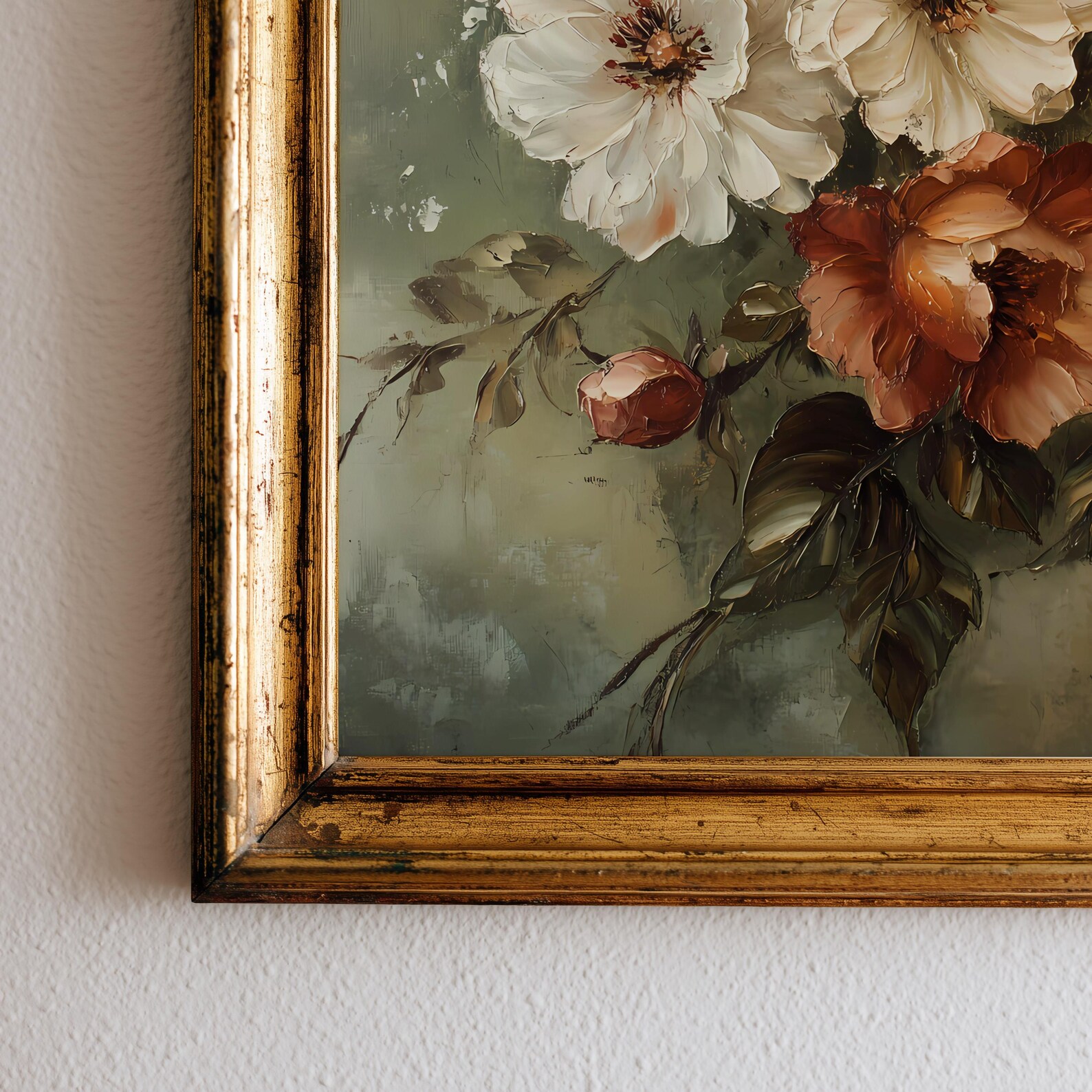 Antique Style Floral Wall Art Vintage Flowers Wall Art Printable Wall ...