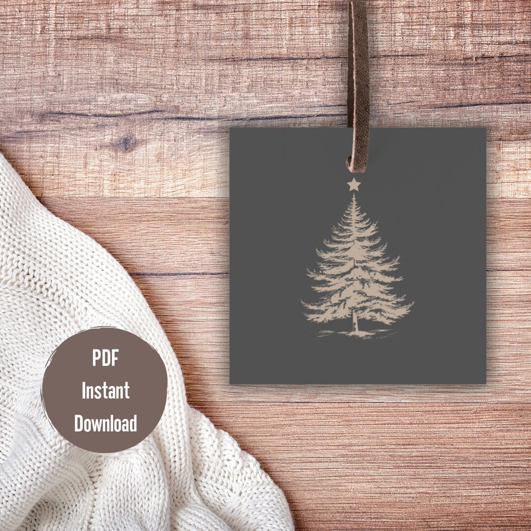 Printable Christmas Gift Tags Square Gift Tags Present Tag Printable ...