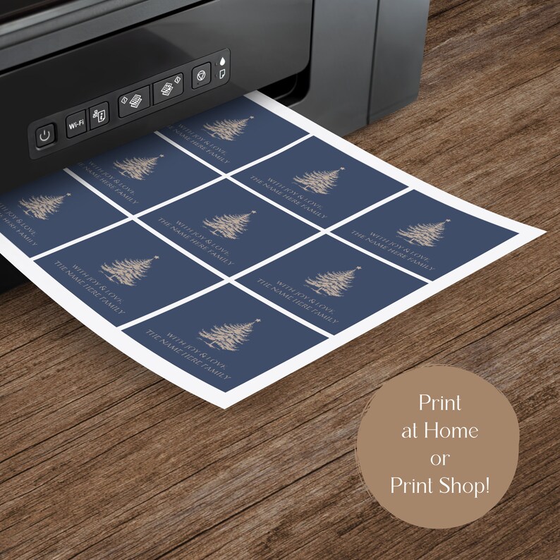 Personalized Printable Christmas Gift Tags Square Gift Tags - Etsy