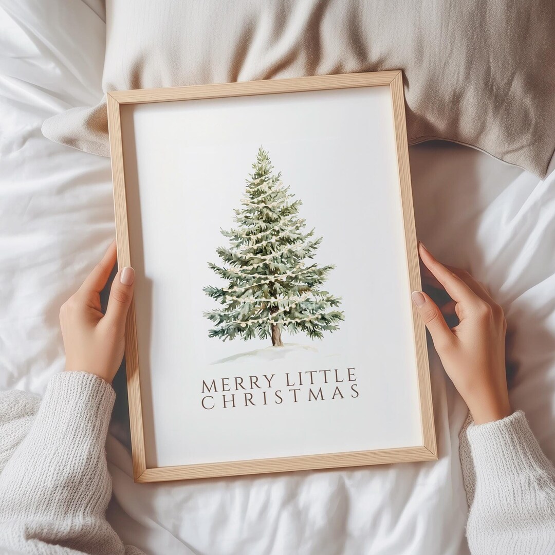 Vintage Style Christmas Wall Art Printable Wall Art Neutral Christmas ...