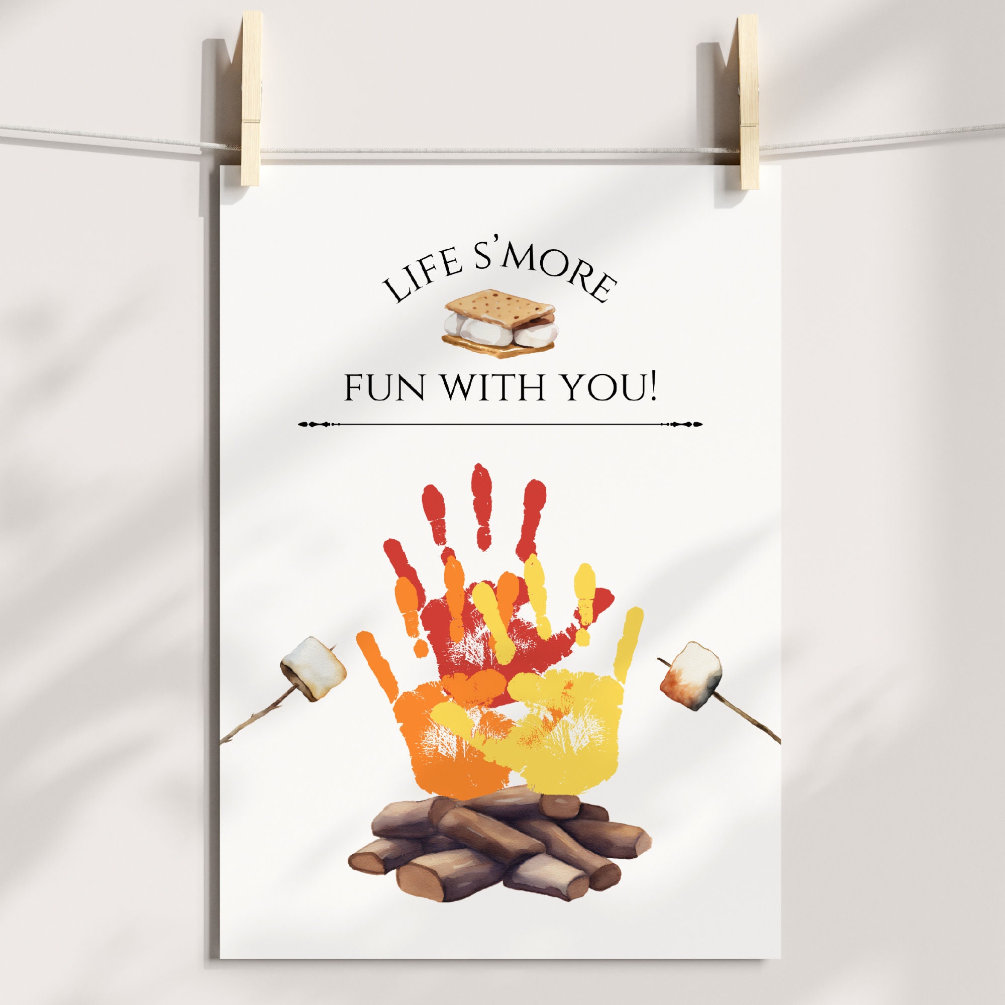 Printable Handprint Craft Kids Summer Activity Child Handprint Art Baby ...