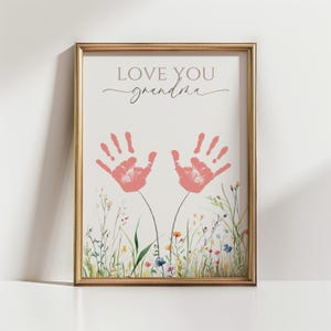Child Handprint Art Gift to Grandma Toddler Activity Handprint Craft ...