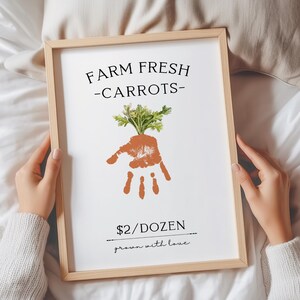 Handprint Art Printable Carrot Handprint Craft Kids Activity Child ...