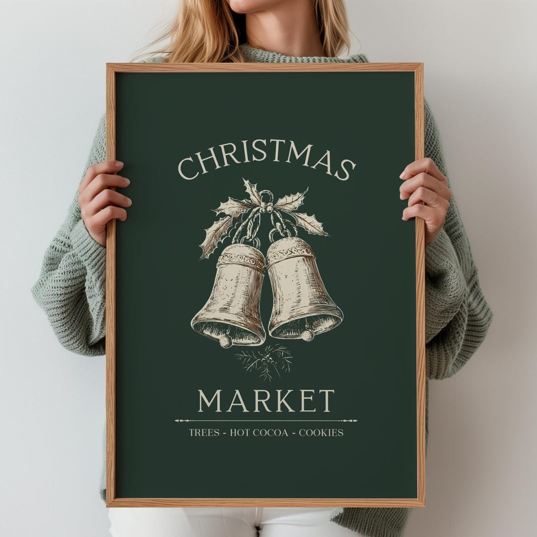 Vintage Style Christmas Sign Christmas Wall Art Printable Wall Art ...
