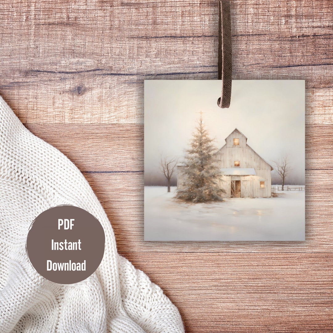 Printable Christmas Gift Tags Square Gift Tags Present Tag - Etsy