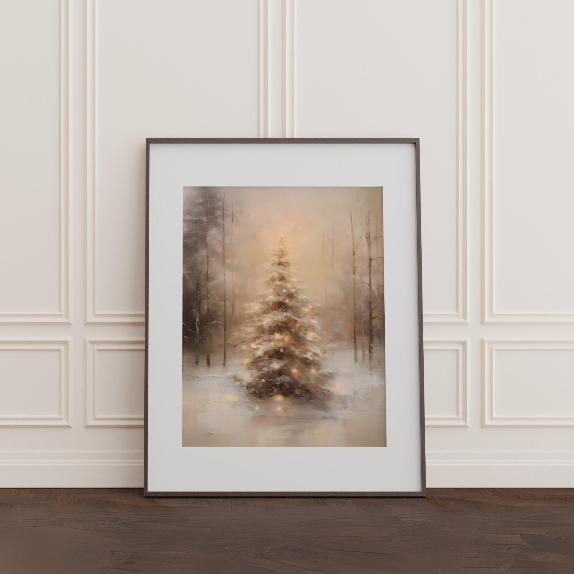 Printable Christmas Wall Art Christmas Tree Art Print Digital - Etsy