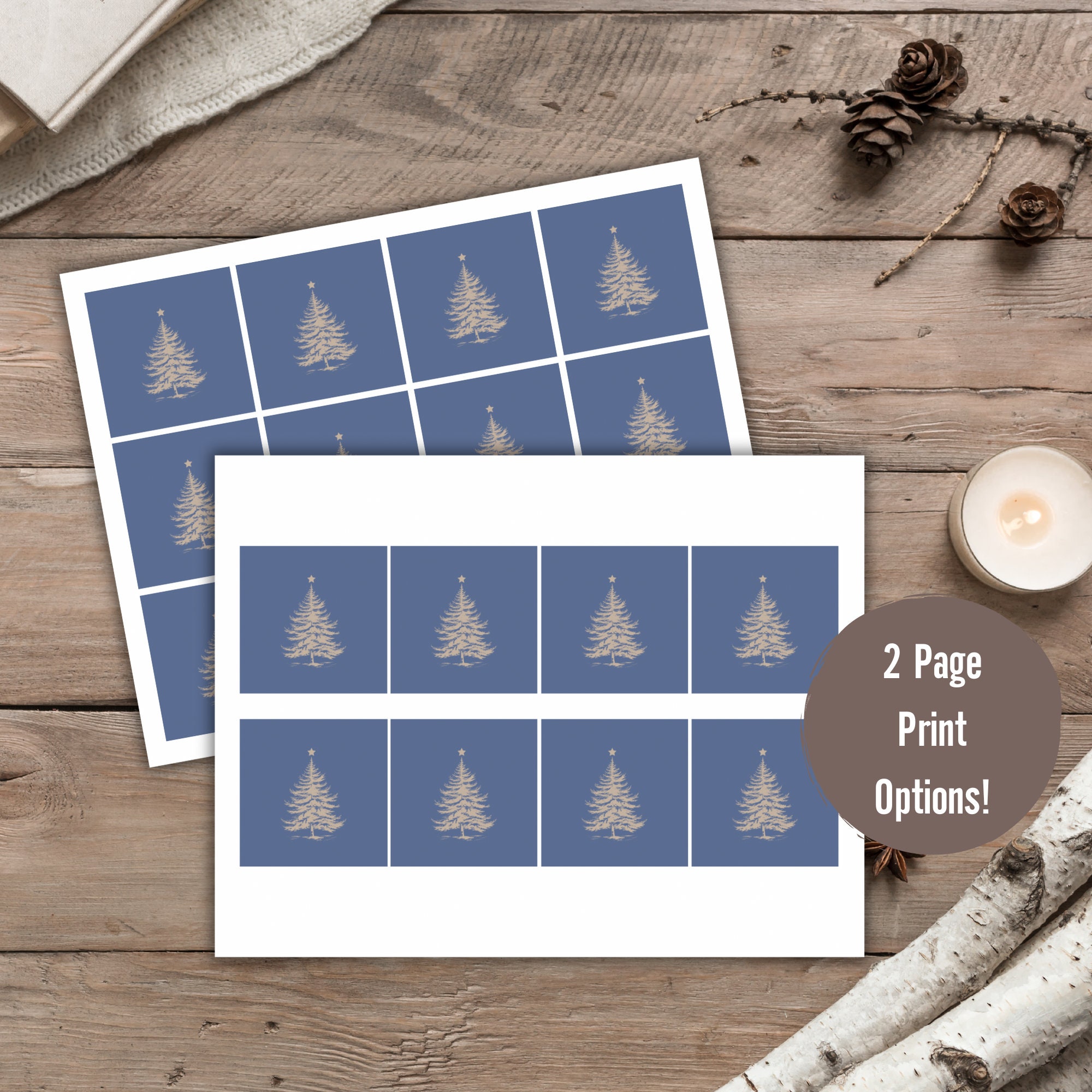 Printable Christmas Gift Tags Square Gift Tags Present Tag - Etsy