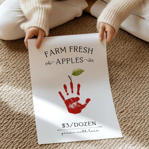 Handprint Art Printable Apple Handprint Craft Kids Activity Child ...