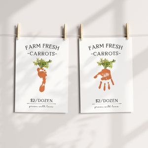 Handprint Art Printable Carrot Handprint Craft Kids Activity Child ...
