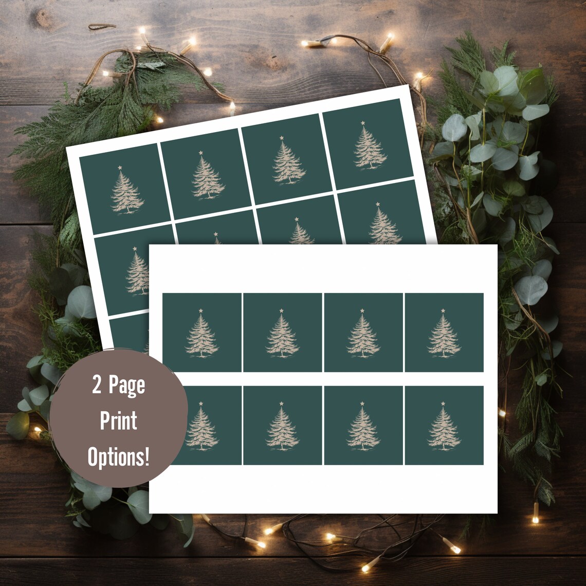 Printable Christmas Gift Tags Square Gift Tags Present Tag - Etsy Canada