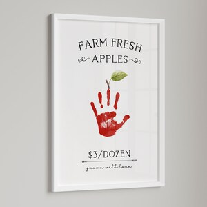Handprint Art Printable Apple Handprint Craft Kids Activity Child ...