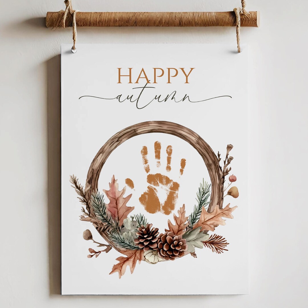 Handprint Craft Fall Activity for Toddler Printable Autumn Activity ...