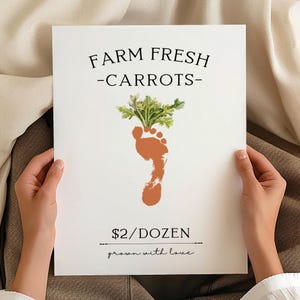 Handprint Art Printable Carrot Handprint Craft Kids Activity Child ...