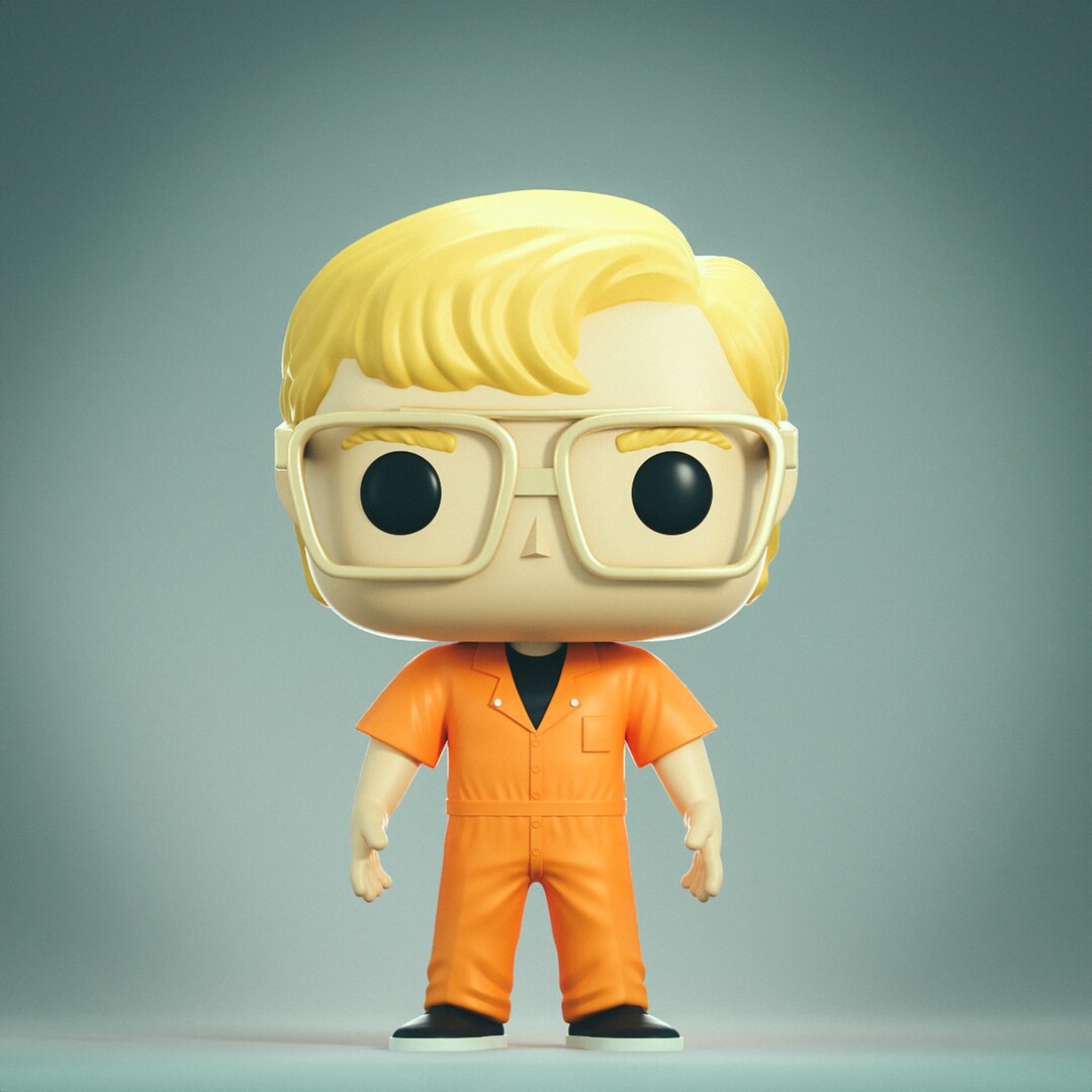 Custom Funko Pop Evan Peters as Jeffrey Dahmer Serial Killer - Etsy