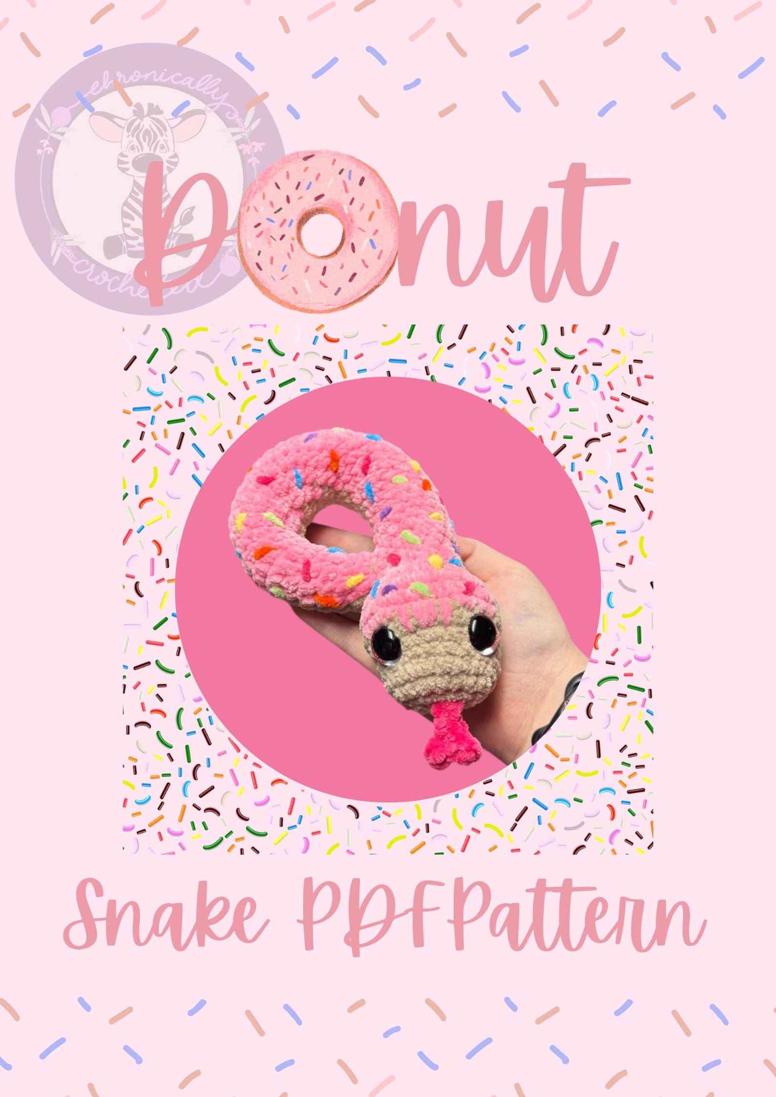 Donut Snake Crochet Pattern | Food Animal | Amigurumi | Crocheted Snake ...
