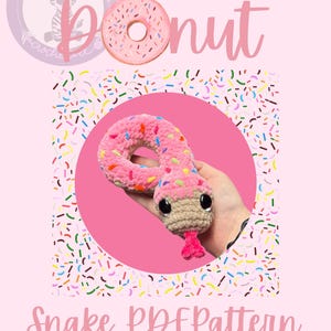 Donut Snake Crochet Pattern | Food Animal | Amigurumi | Crocheted Snake ...