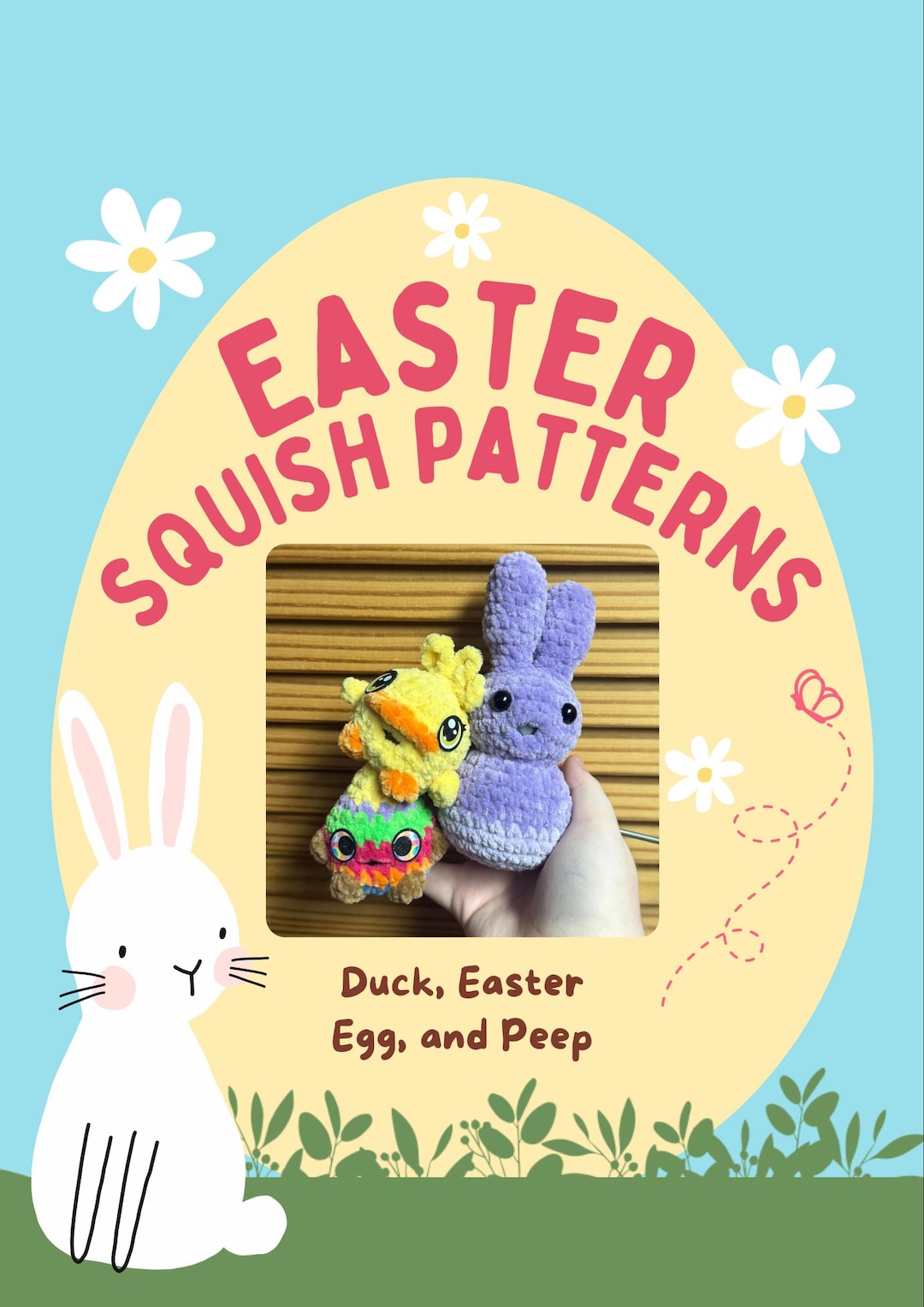 Easter Squishy Patterns | Peep Bunny | Chick | Easter Egg Crochet ...