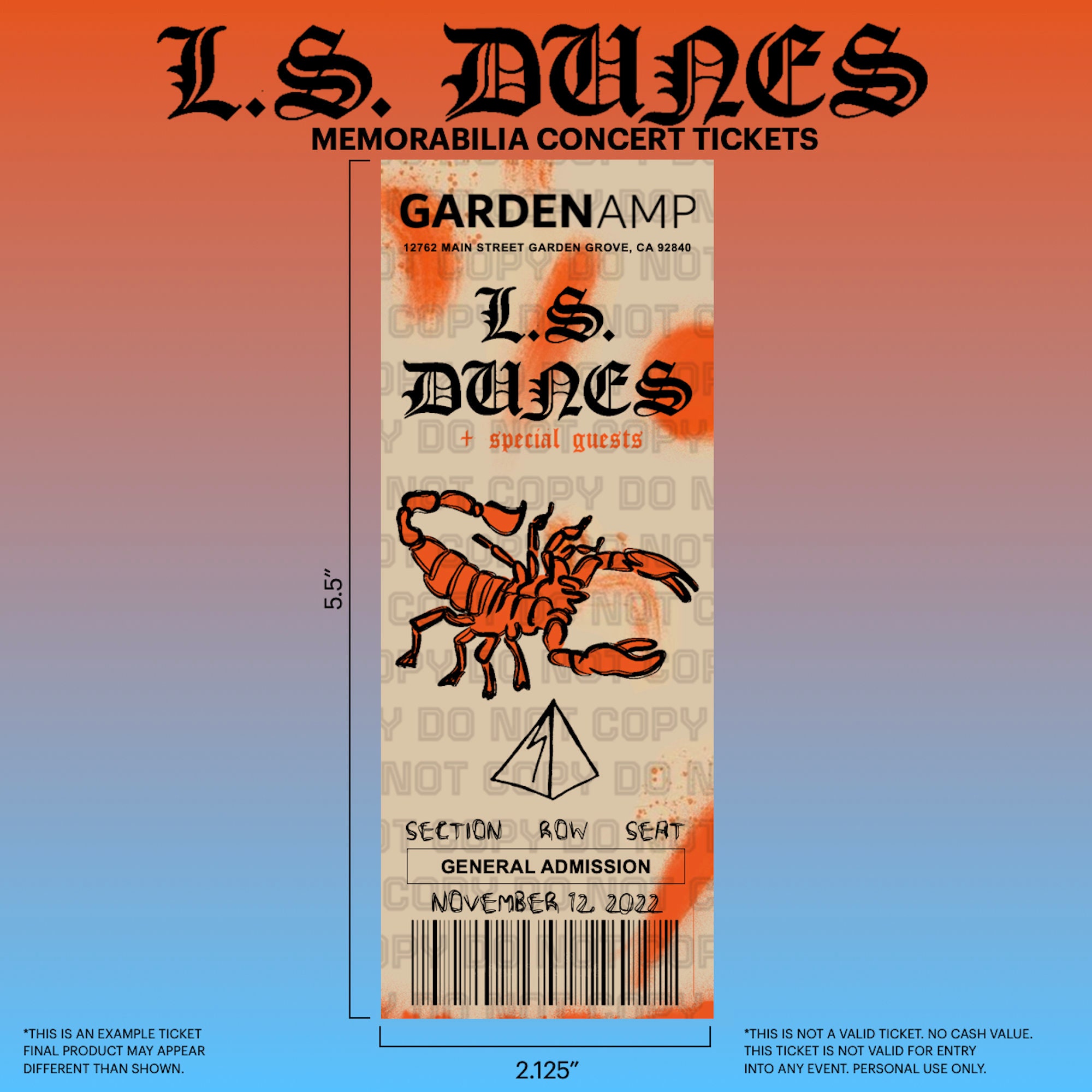 DIGITAL LS Dunes Past Lives Tour Custom Souvenir Concert Ticket - Etsy