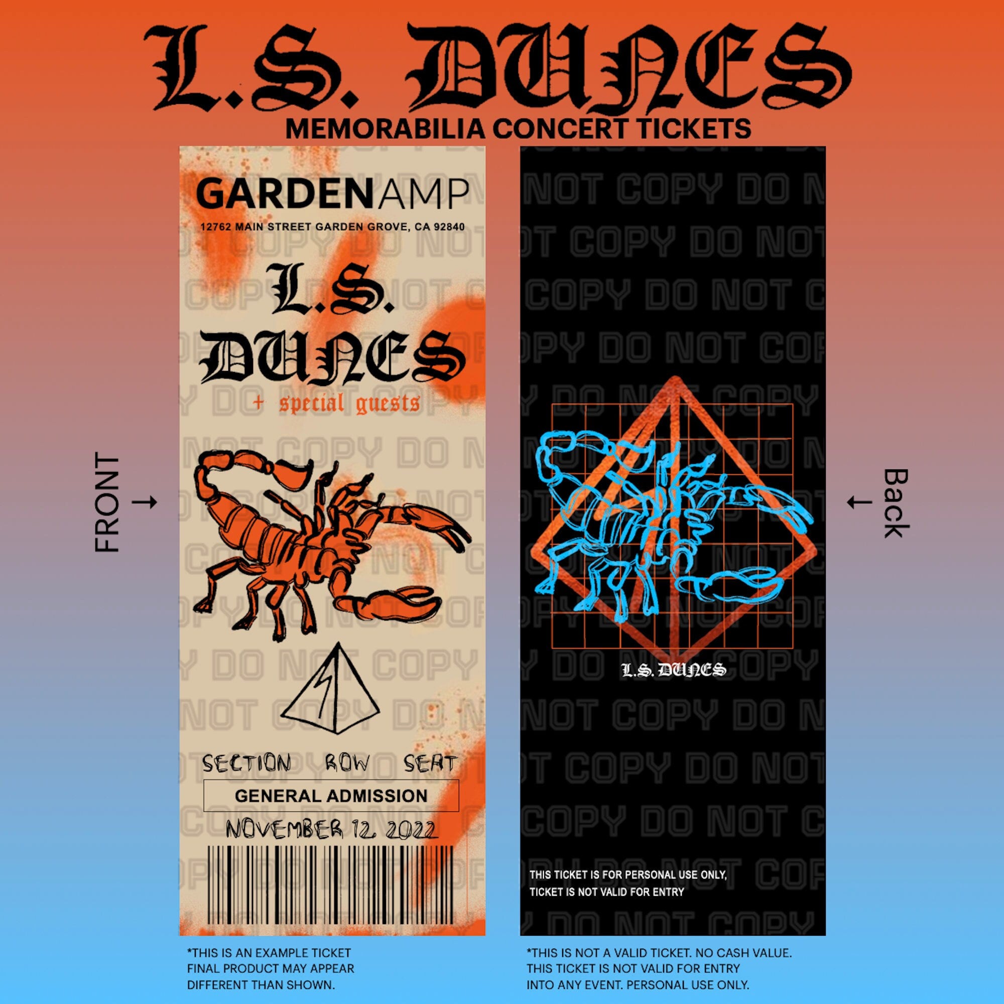 DIGITAL LS Dunes Past Lives Tour Custom Souvenir Concert Ticket - Etsy