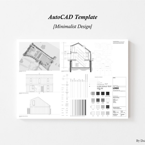 Autocad Drawing Template - Etsy