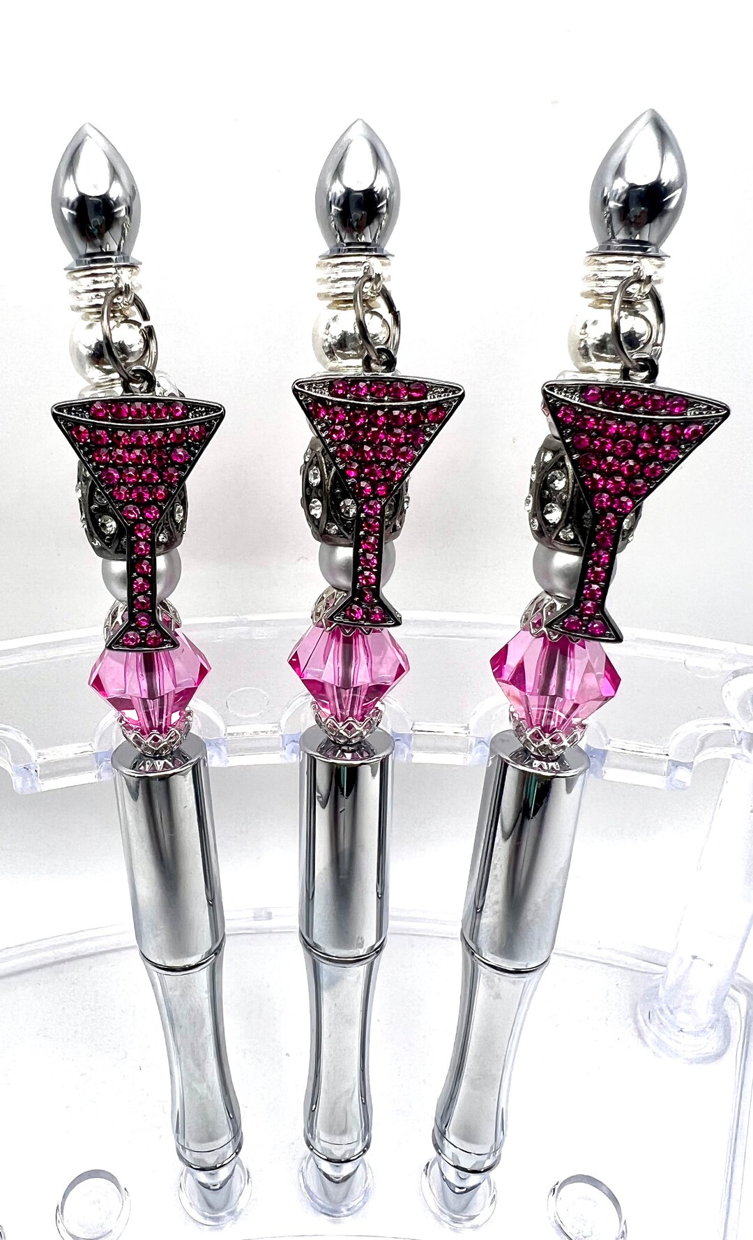 Crystal Martini - Gift for Her, Diva Pen, Happy Hour, Raspberry - Etsy