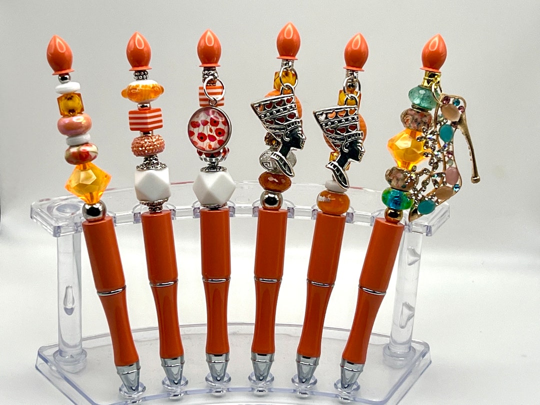 Coral Beaded Pen – Elegant Handmade Diva Pen - Etsy