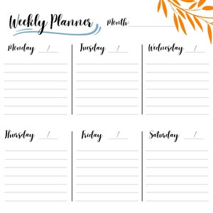 Weekly Planner Digital Download - Etsy