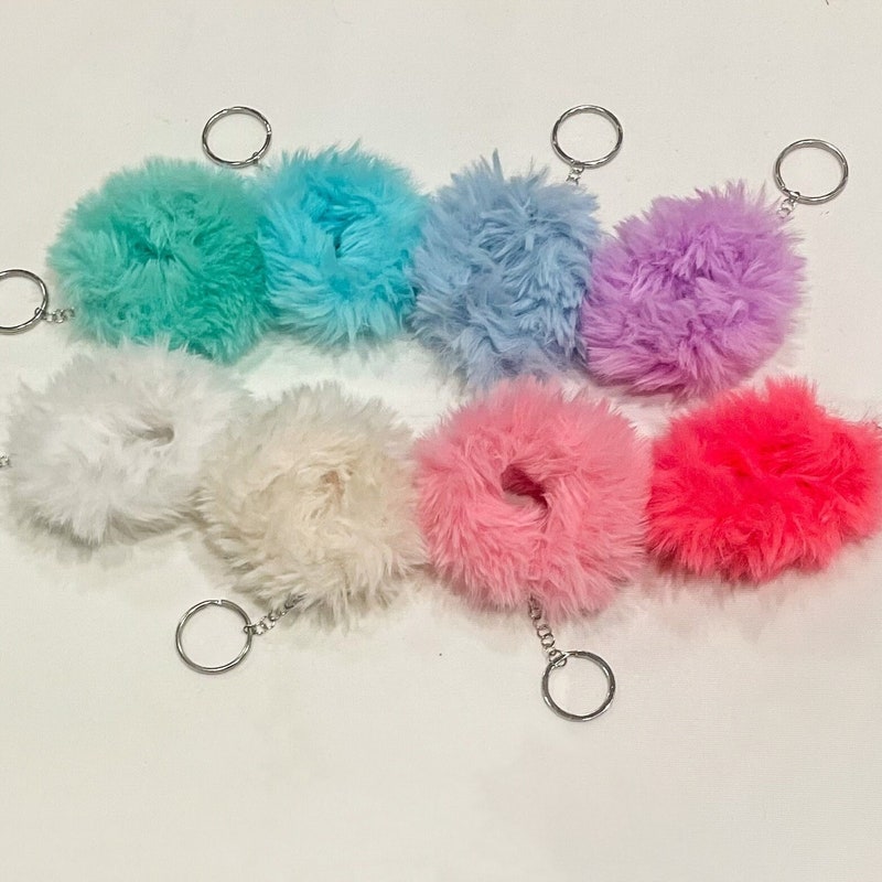 Fuzzy Keychain - Etsy