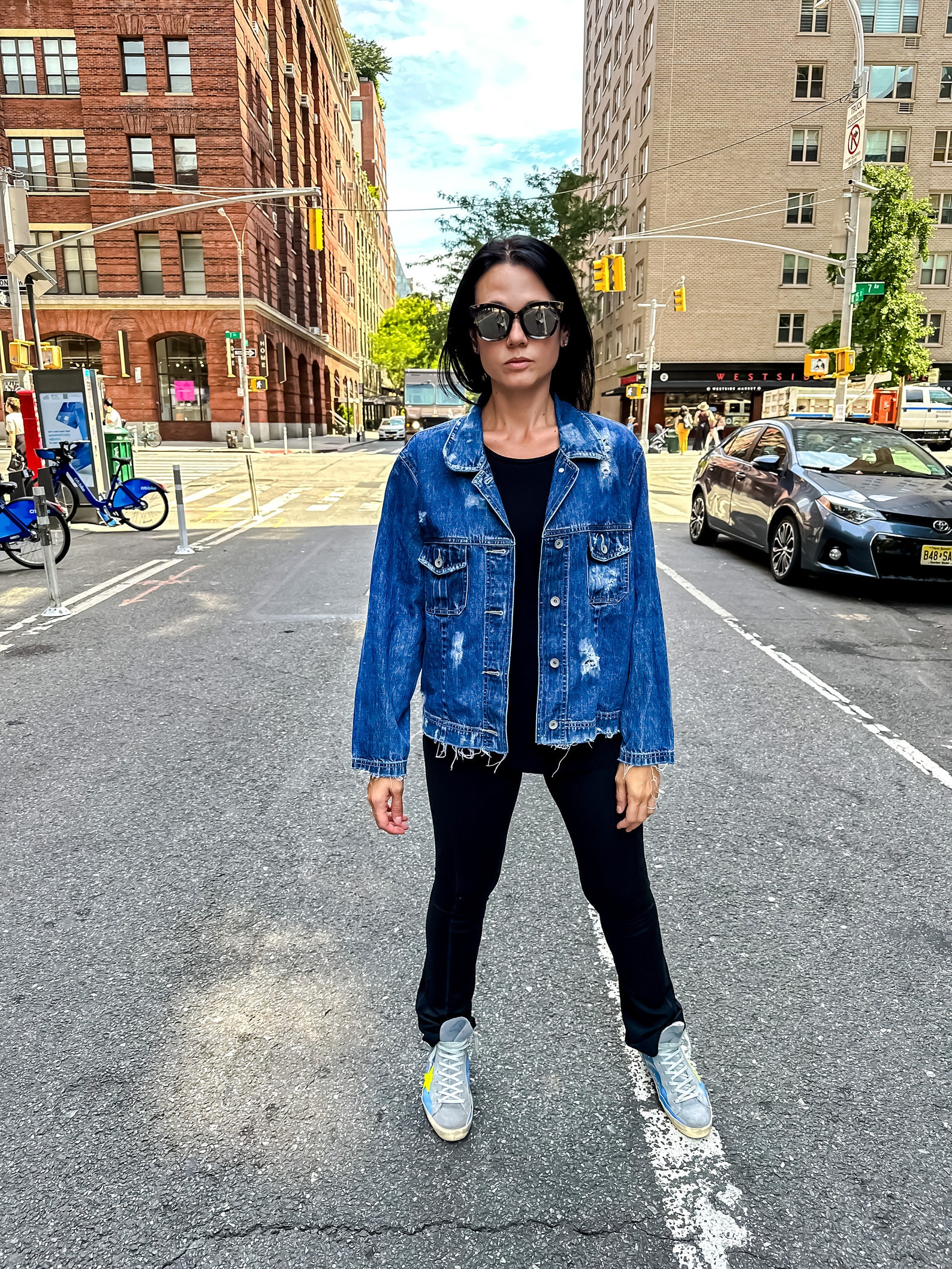 Upcycled Distressed Jean Jacket | Led Zeppelin Denim Rework | One of a ...