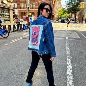 Upcycled Distressed Jean Jacket | Led Zeppelin Denim Rework | One of a ...