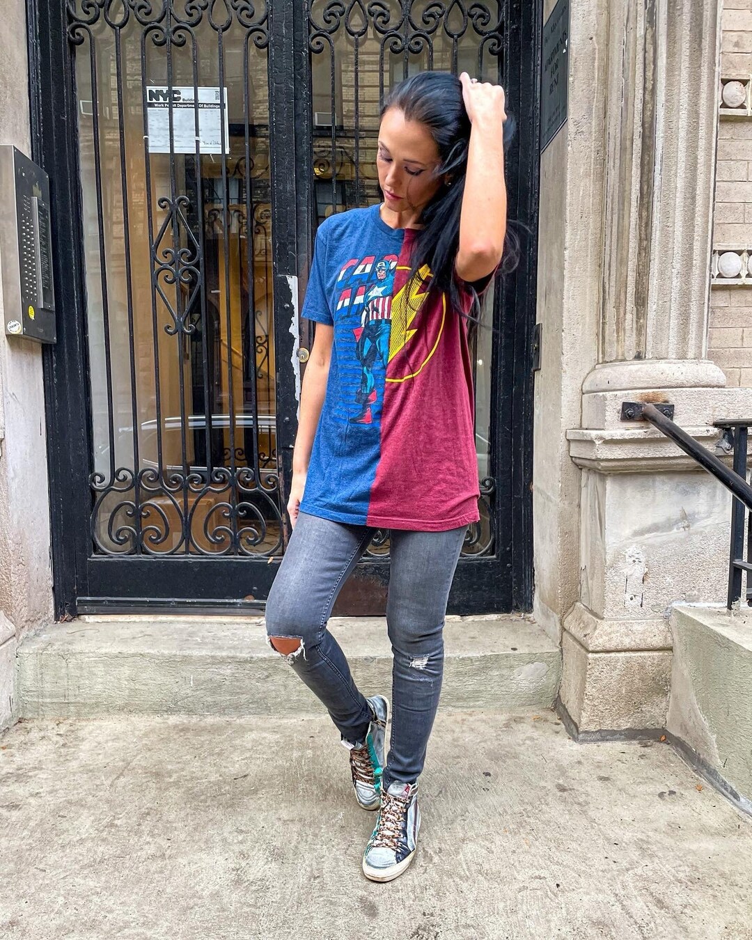 Marvel VS DC Comics Split Sewn Tshirt - 1-of-1 Comic Fan Gift- Captain ...