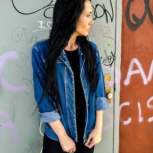 Luxury Mouse Upcycled Denim Jacket Hand Painted Rodent Wearing Fur ...