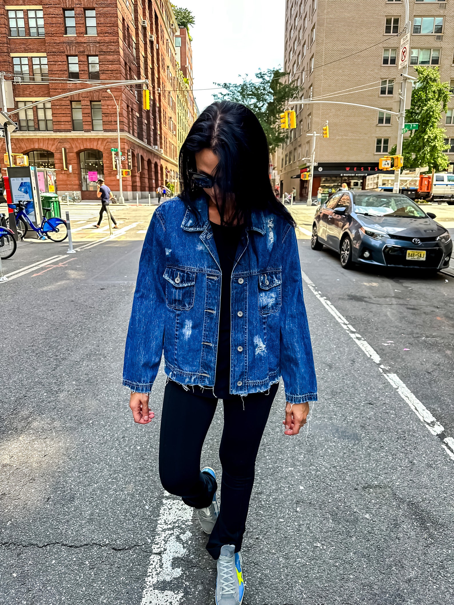 Upcycled Distressed Jean Jacket | Led Zeppelin Denim Rework | One of a ...