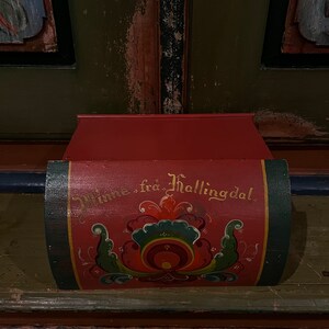 1940/50s Handcrafted Hallingdal Norwegian Rosemaling Chest/tine Box ...