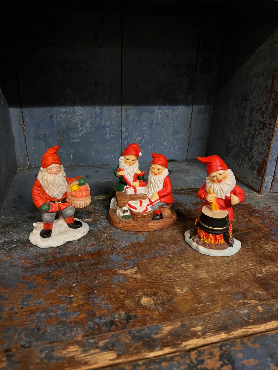 Vintage Porcelain Christmas Nisse / Santa Claus's , Handpainted ...